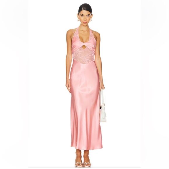 Bec & Bridge | Dresses | Bec Bridge Halter Maxi Dresspink Lingerie ...